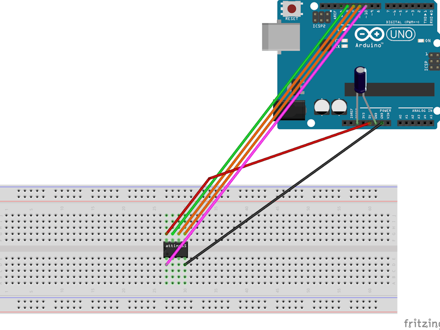 Programming Attiny85 With Arduino Uno